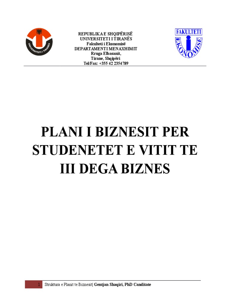 Plan Biznesi | PDF