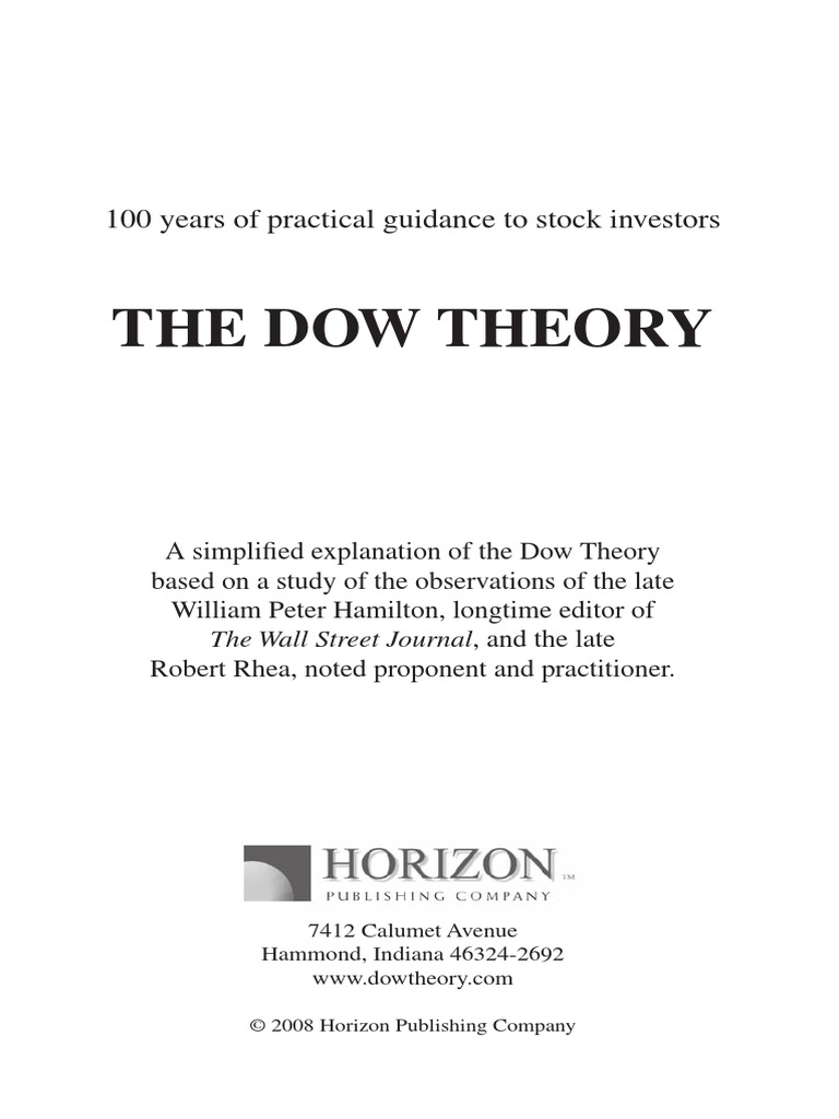 The Dow Theory Explained | PDF | Market Trend | Dow Jones Industrial ...