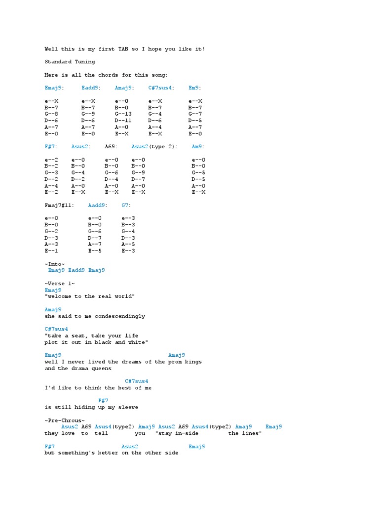Emaj9 Eadd9 Amaj9 C#7sus4 Em9 | PDF