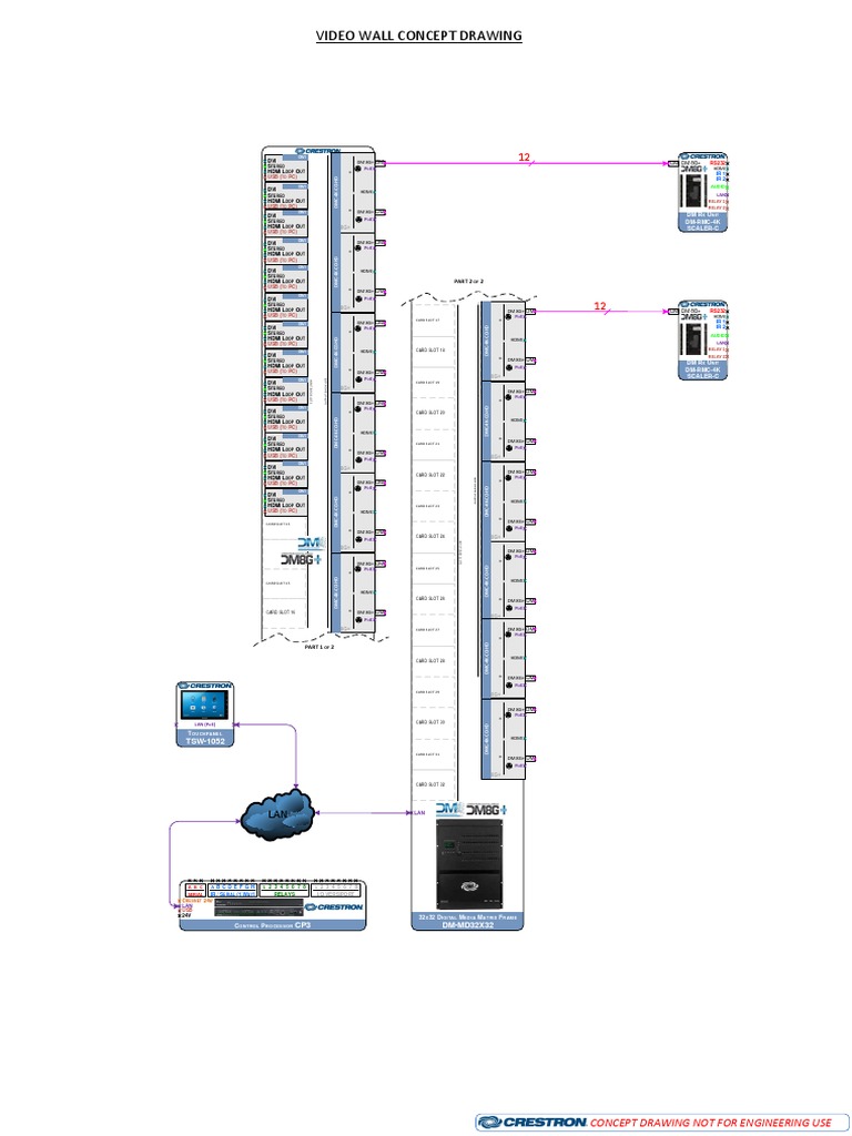 Diagram of a Proposed 32x32 Digital Media Matrix Frame Layout with ...