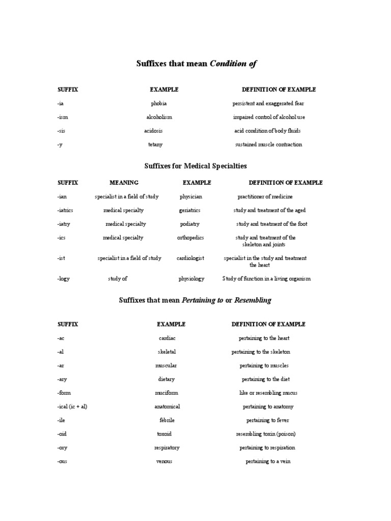 Prefixe Si Sufixe | PDF