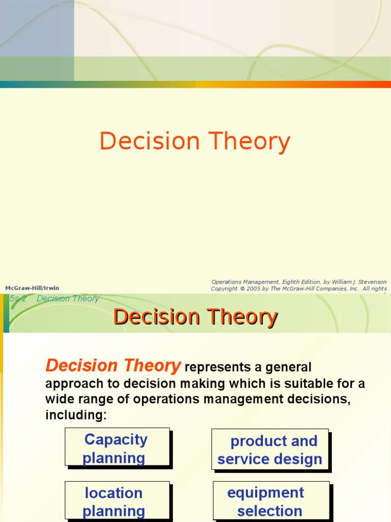 Decision Theory: Mcgraw-Hill/Irwin | PDF | Decision Theory | Decision ...