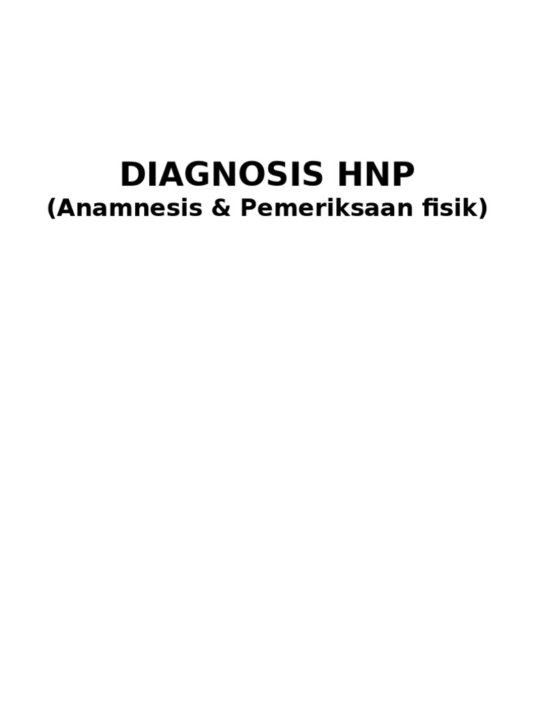 Pemeriksaan HNP | PDF