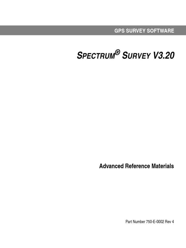 Spectrum Survey Advanced Reference Materials Rev 4 | PDF | Latitude ...