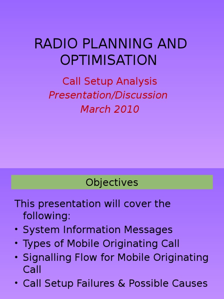 Call Setup Process and Failure Analysis | PDF | Telecommunications ...