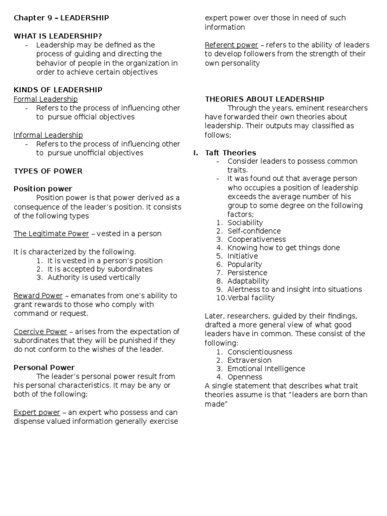 Understanding Leadership Types and Power | PDF