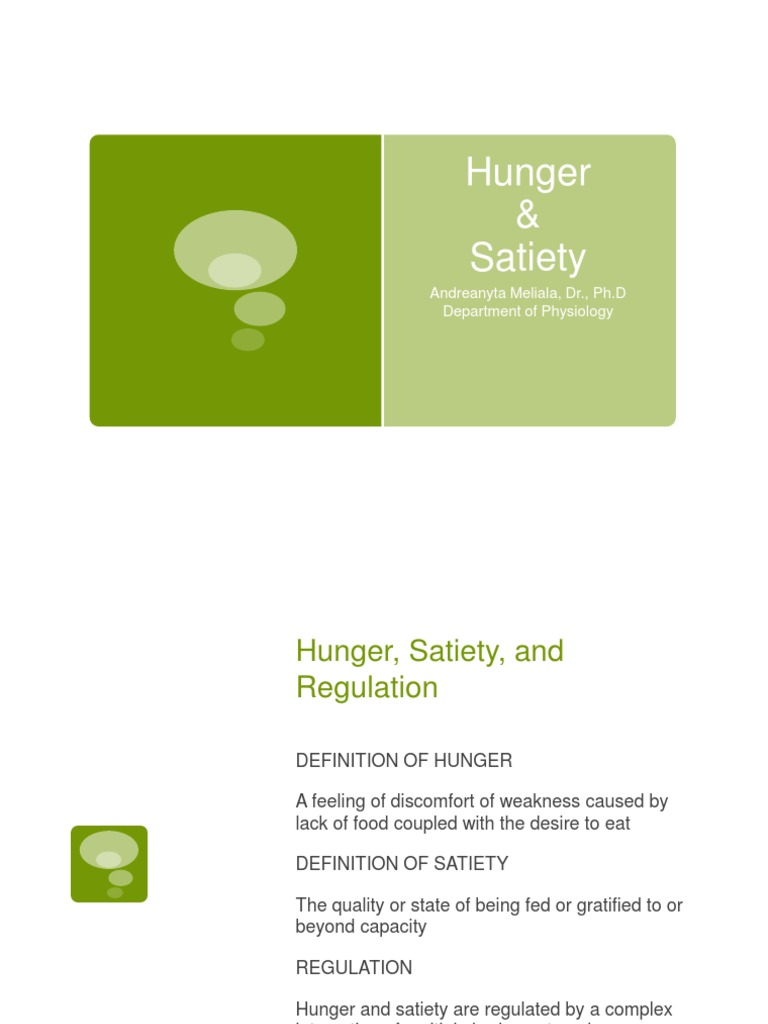 Hunger and Satiety - Physiology UGM (2015) | PDF | Glycogen | Appetite