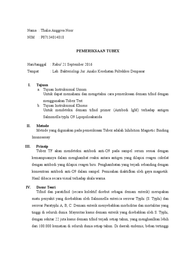 Tubex Test | PDF