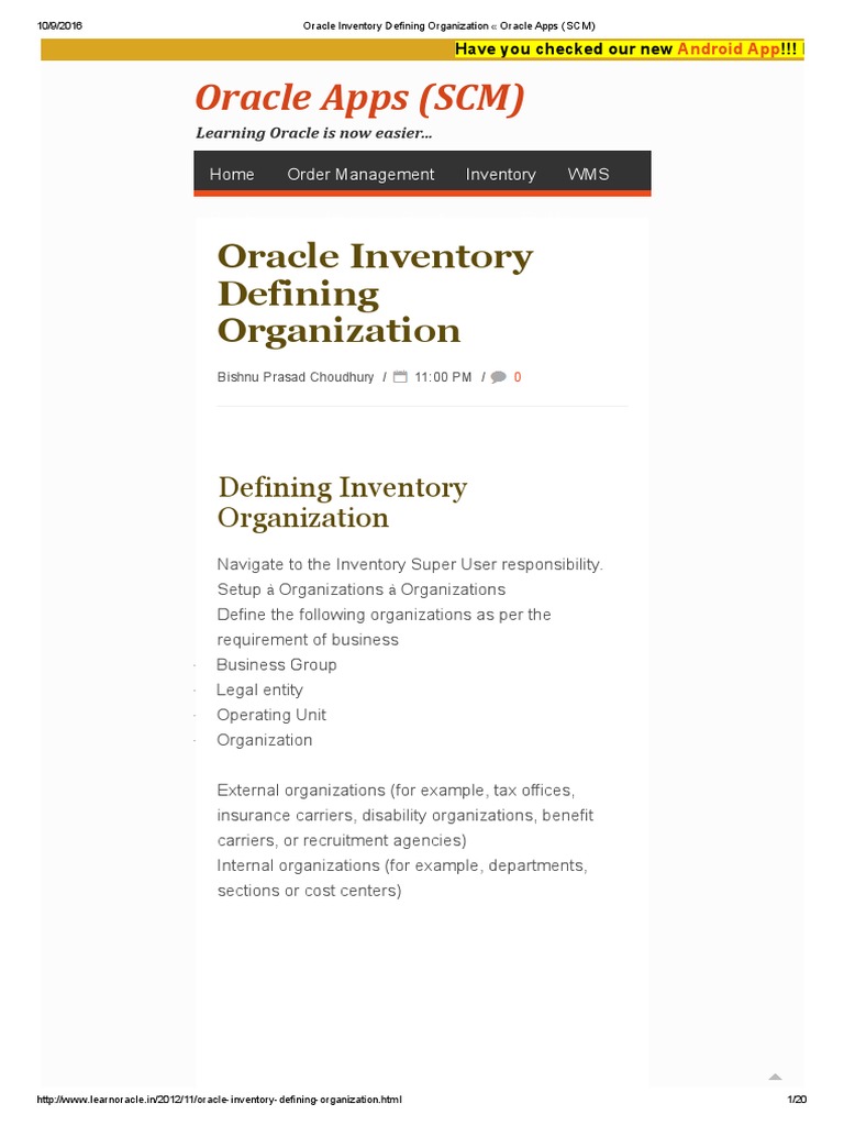Defining Organization Inventory | PDF | Accrual | Inventory