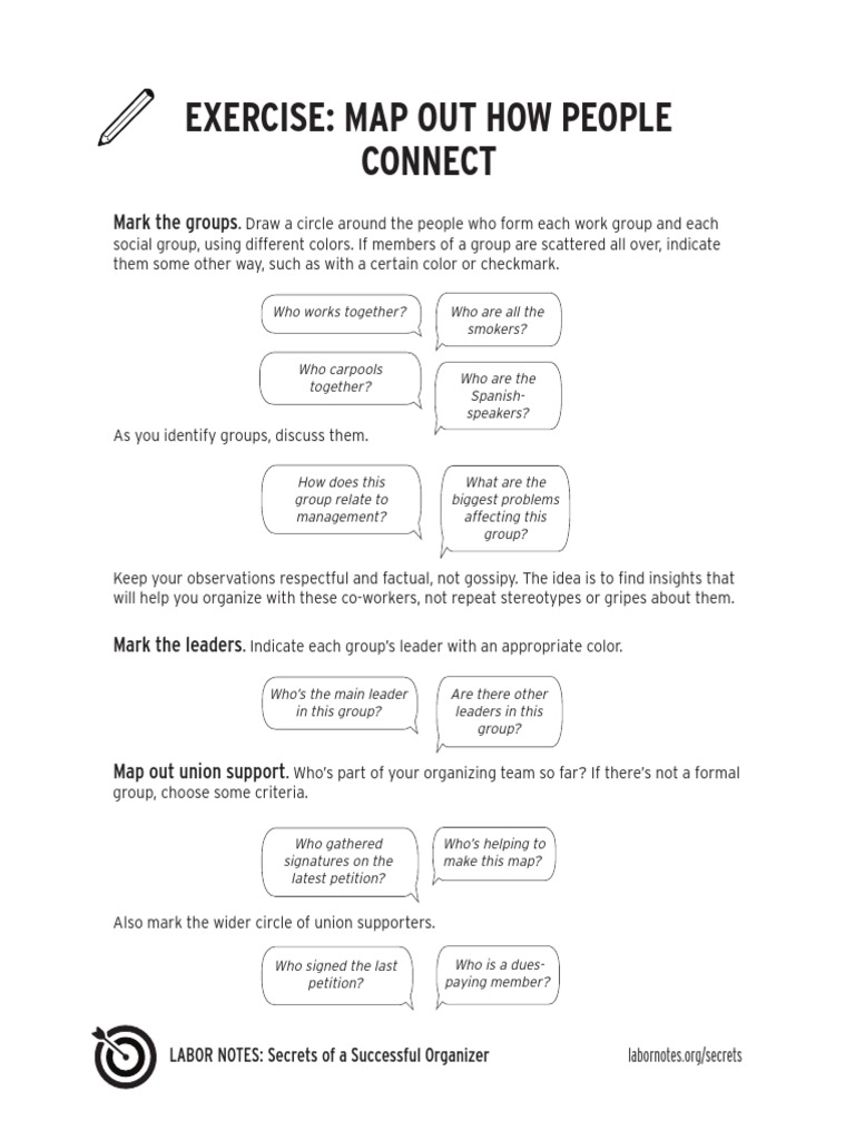 Exercise: Map Out How People Connect: Mark The Groups | PDF