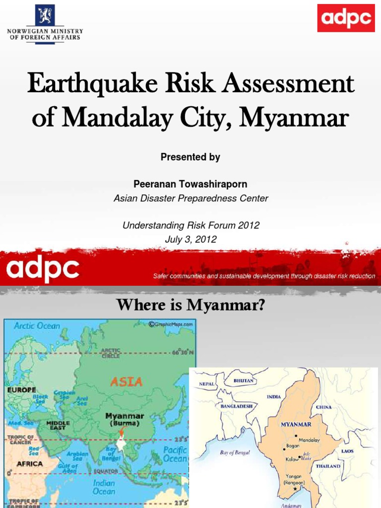 Earthquake Risk Assessment of Mandalay City Myanmar | PDF | Hazards ...