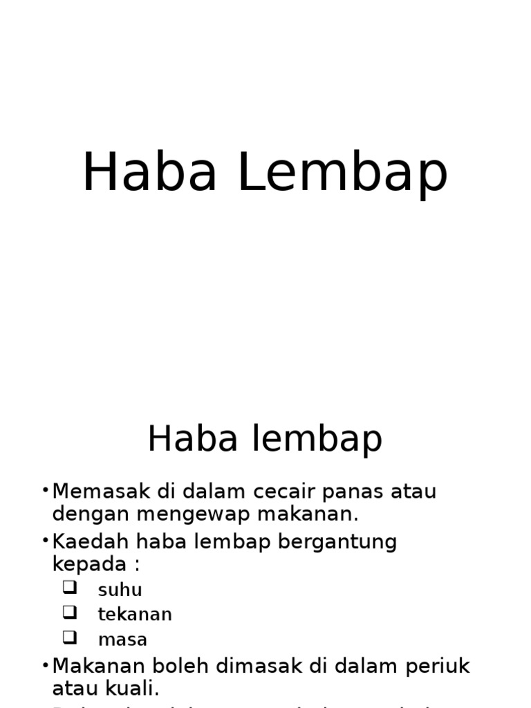 Haba Lembap | PDF