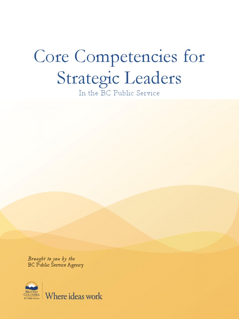 Core Competencies for Strategic Leaders | PDF | Competence (Human ...