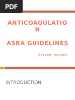 (ASRA) Guidelines Neuraxial and Anticoagulation | PDF