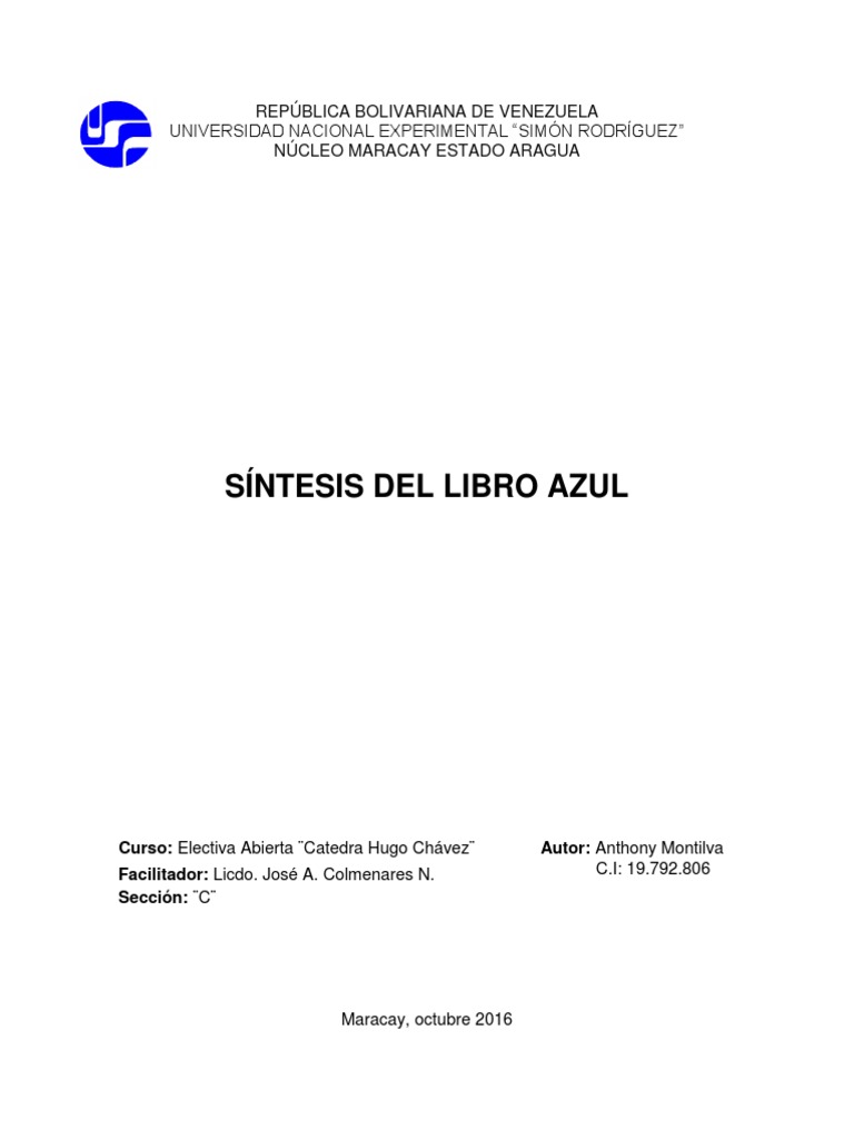 Síntesis Del Libro Azul | PDF | Democracia | Ideologías políticas