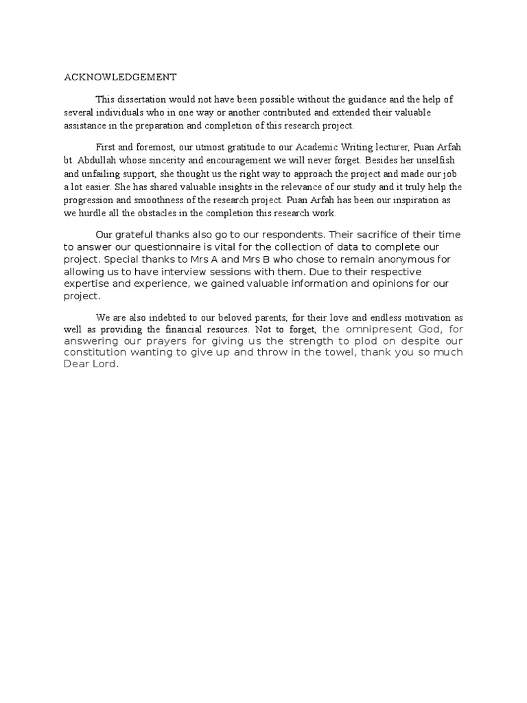 Acknowledgement | PDF