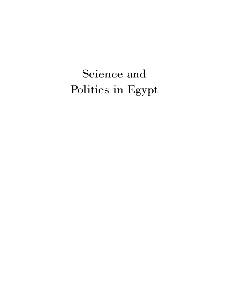 Rushdi Said-Science & Politics in Egypt - A Life's Journey-The American ...