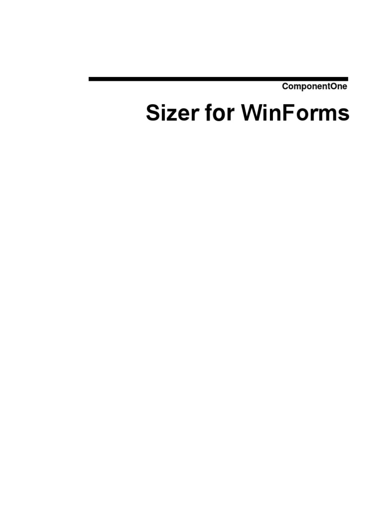 WinForms Sizer | PDF | Menu (Computing) | Visual Basic .Net