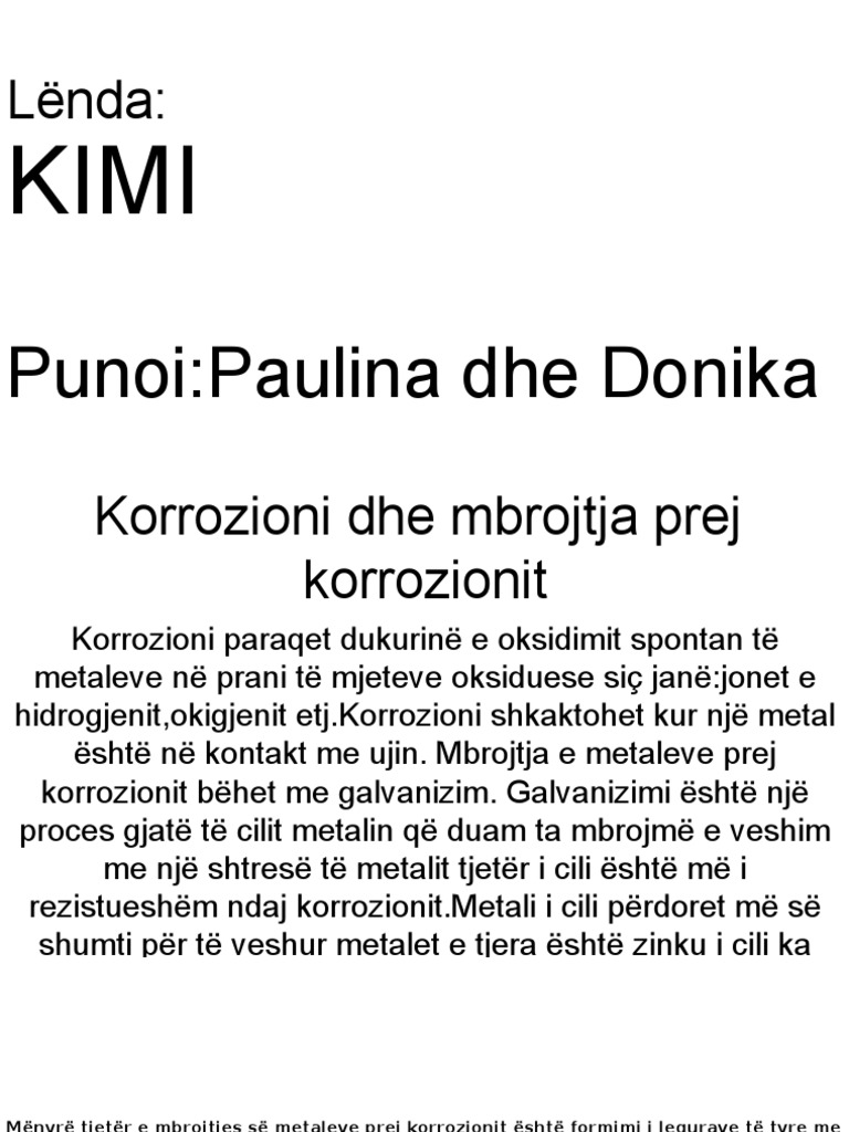23.1. Korrozioni Dhe Mbrojtja e Tij NX | PDF