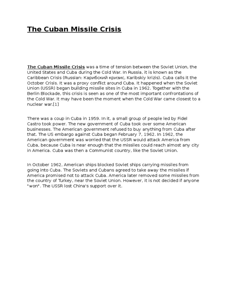 The Cuban Missile Crisis en | PDF