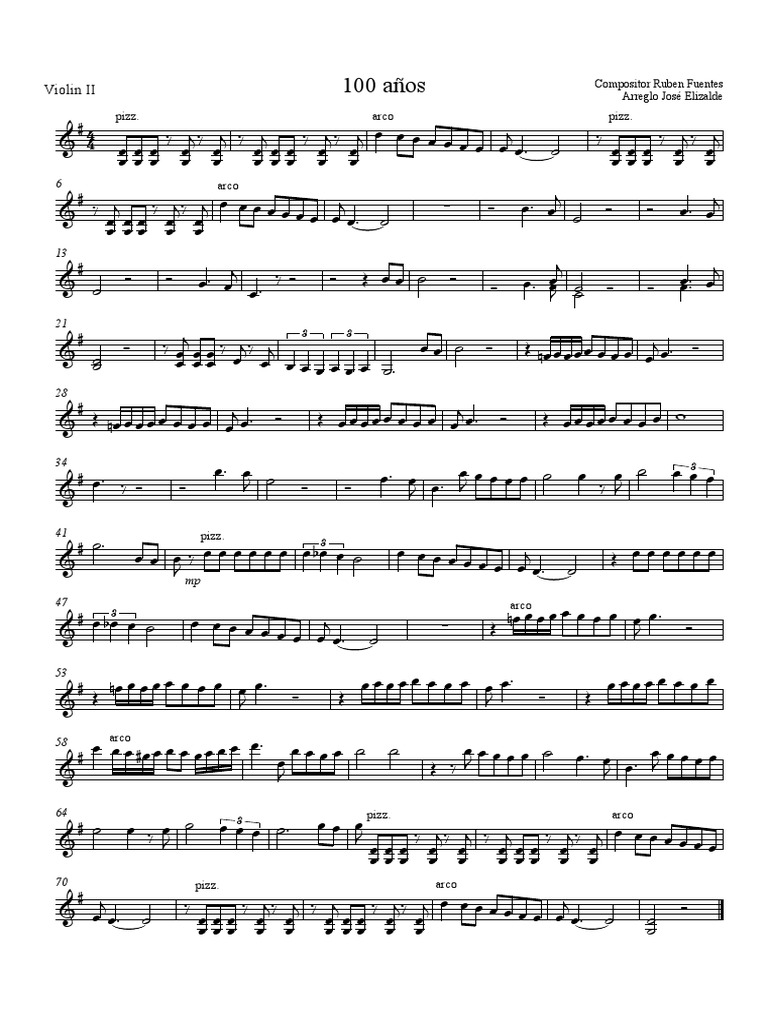 100 Años Violin II PDF | PDF