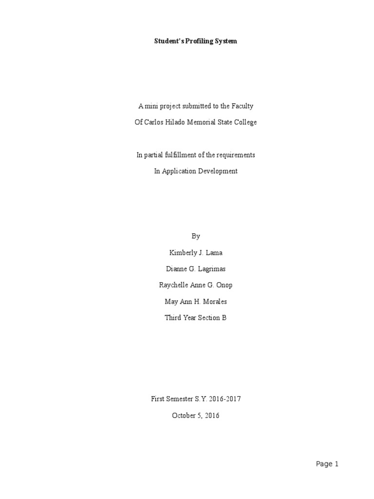 Student's Profiling System | PDF | Interface (Computing) | Automation