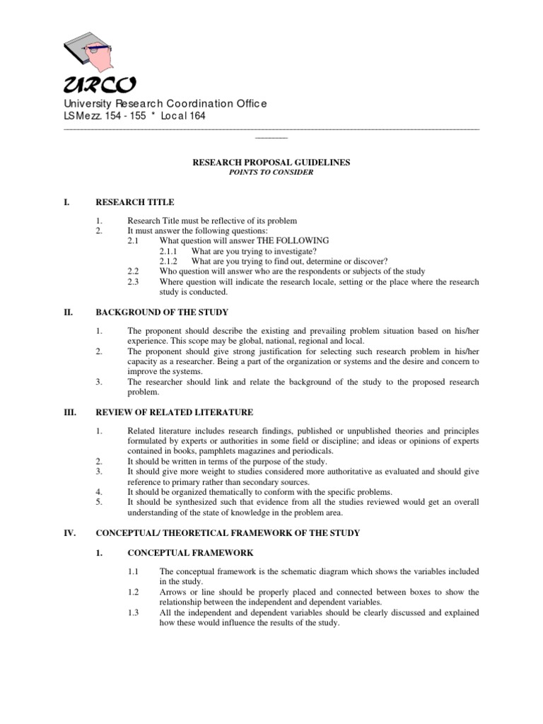 DLSU URCO Research Proposal Guide | PDF | Sampling (Statistics) | Evaluation Methods