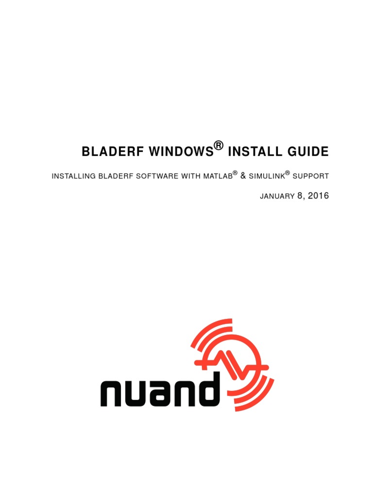 Bladerf Windows Install Guide: Installing Bladerf Software With Matlab Simulink Support | PDF ...