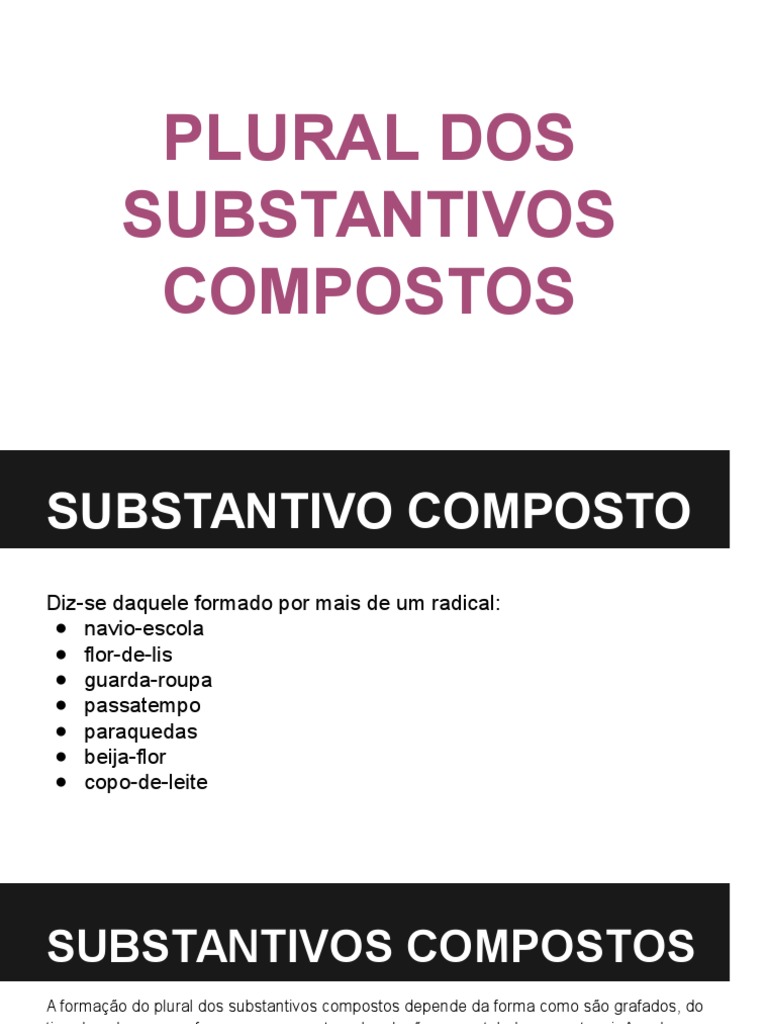 Plural Do Substantivo Composto | PDF