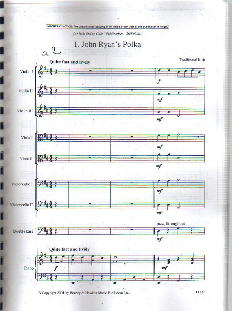 Celtic Suite String Orchestra (Violin Viola Cello Bass Piano Boosey ...