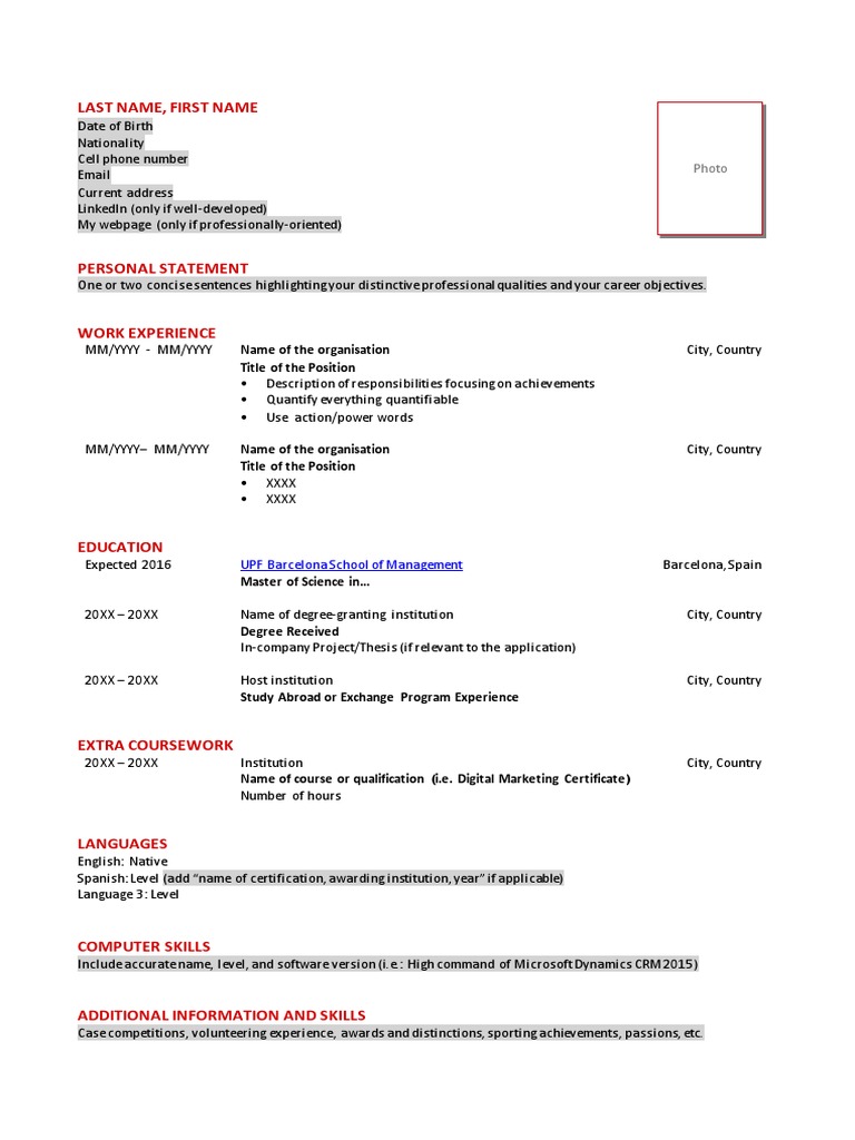 Sample CV PDF | PDF