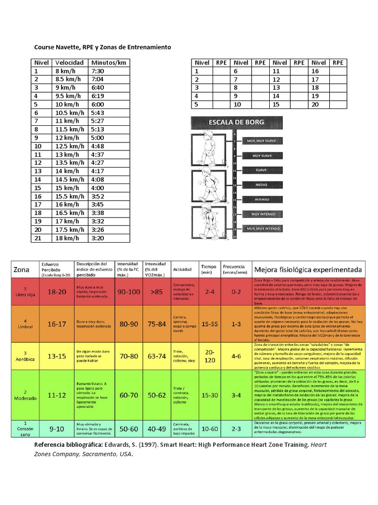 Course Navette y RPE | PDF