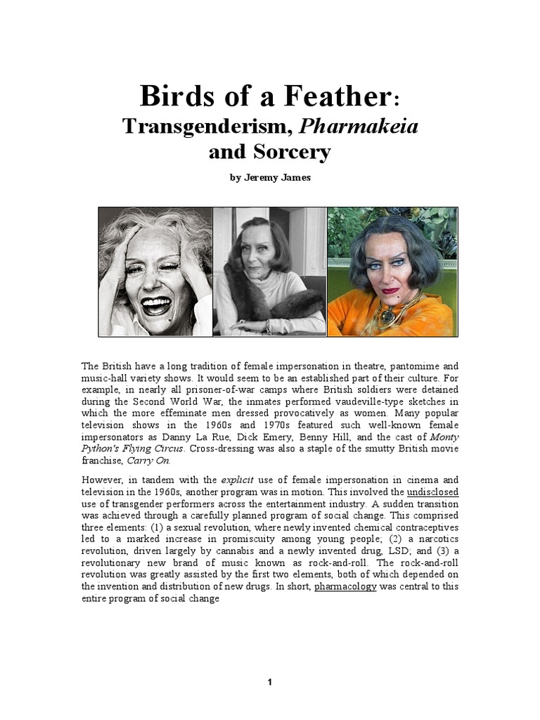 Transgenderism, Pharmakeia and Sorcery | PDF | Witchcraft | Celebrity