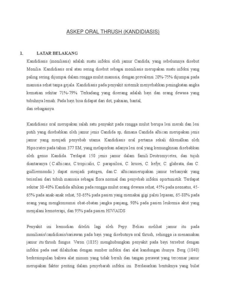 Askep Oral Thrush | PDF