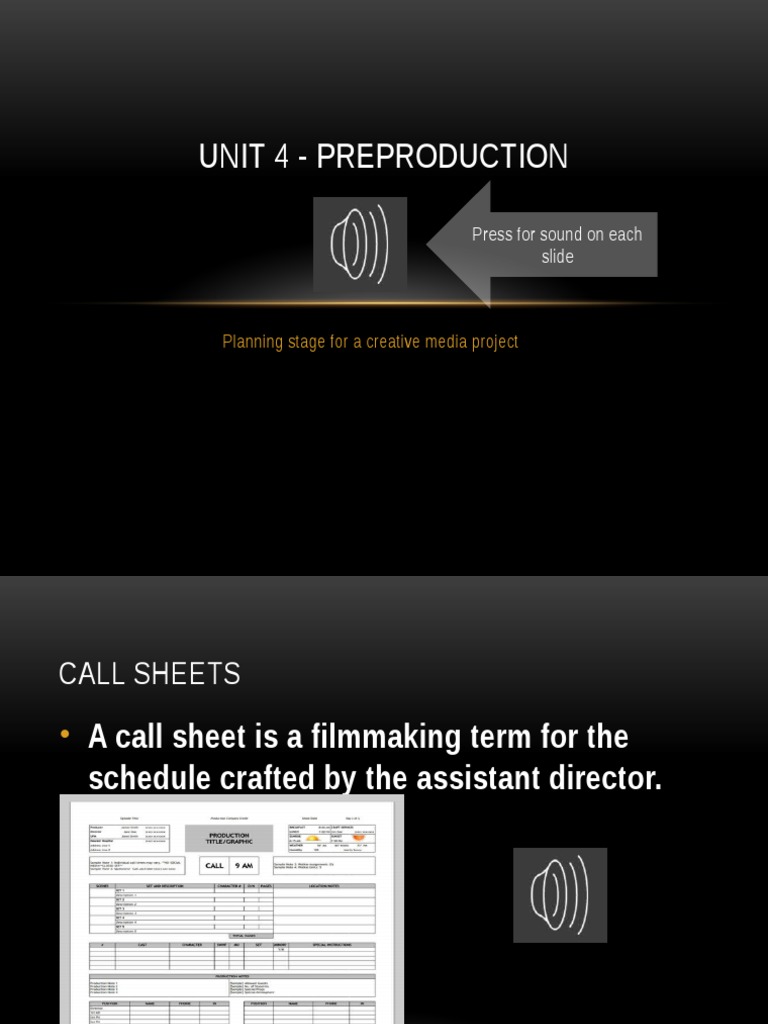 Unit 4 Pre-Production Part 1 | PDF