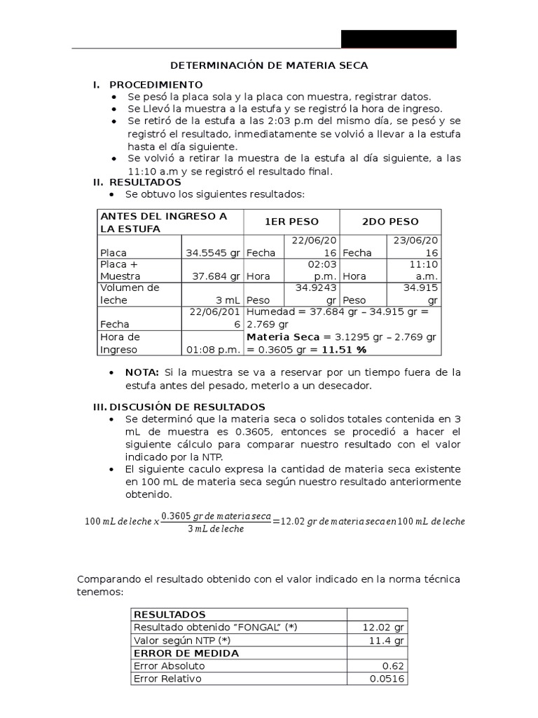 Extracto Seco y SLNG | PDF | Leche | Medición
