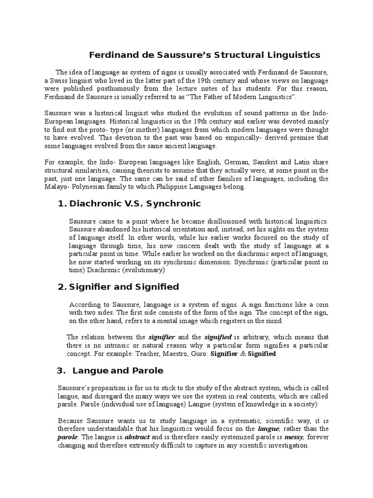 Saussure | PDF | Linguistics | Semiotics