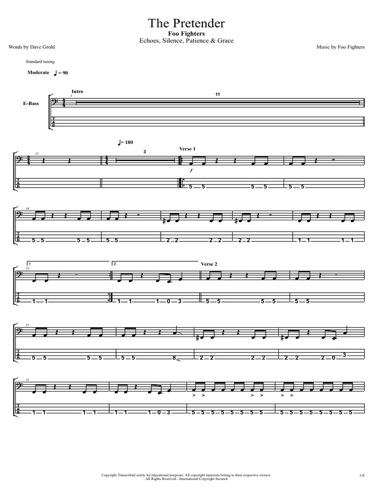 Foo Fighters - Pretender (Pro) | PDF