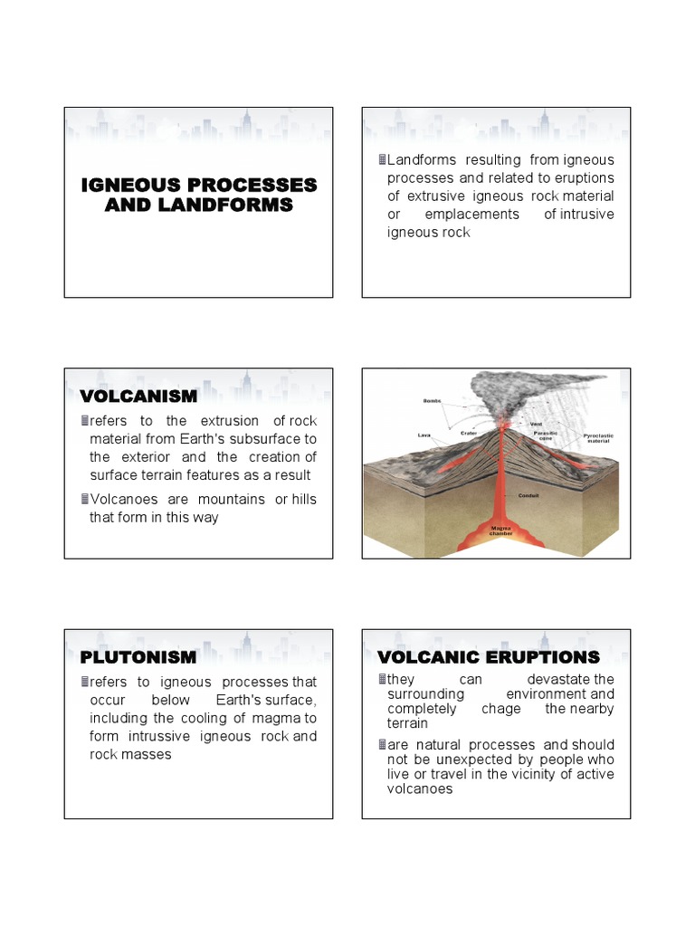 Igneous Processes and Landforms: Volcanism | PDF