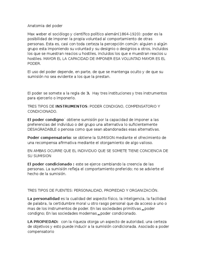 Anatomia Del Poder | PDF | Certeza | Sociedad