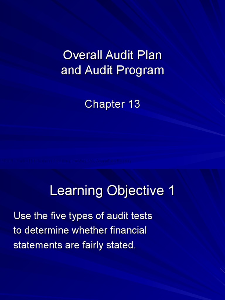 Arens Chapter13 13ed | PDF | Audit | Business