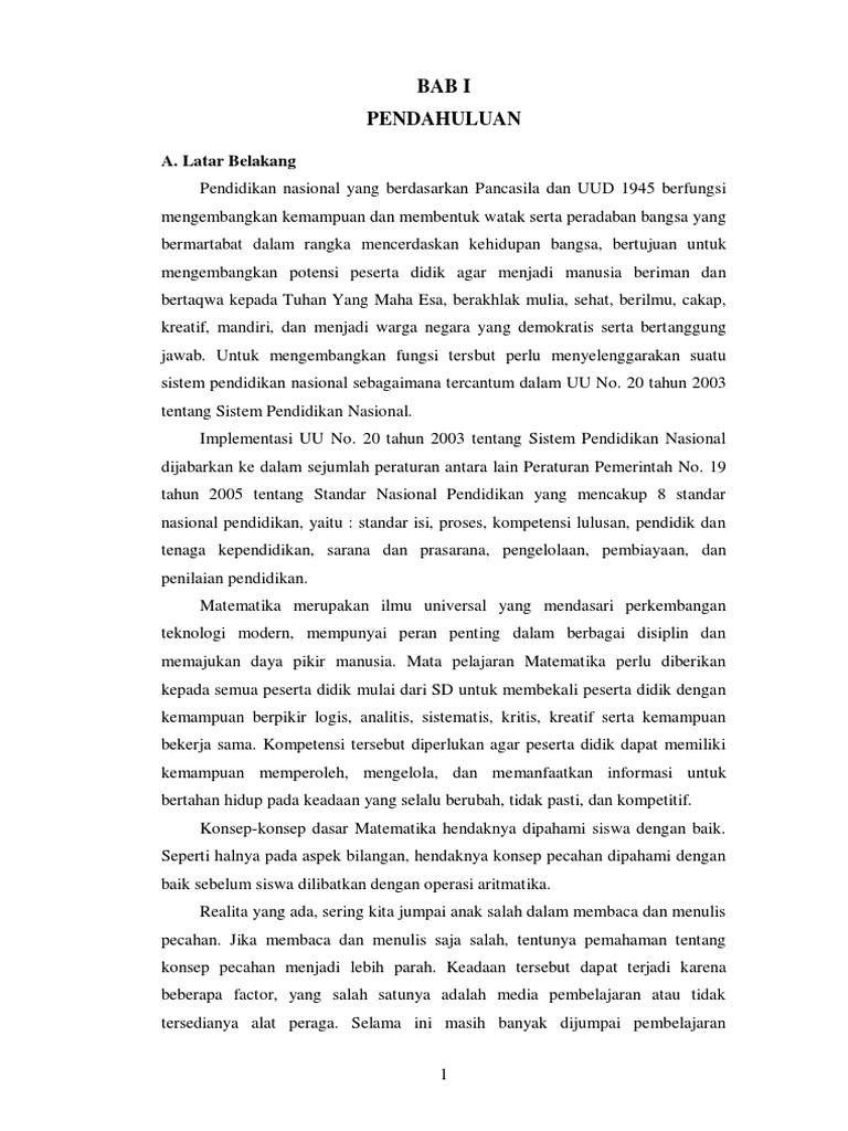 Contoh PTK Matematika SD PDF | PDF