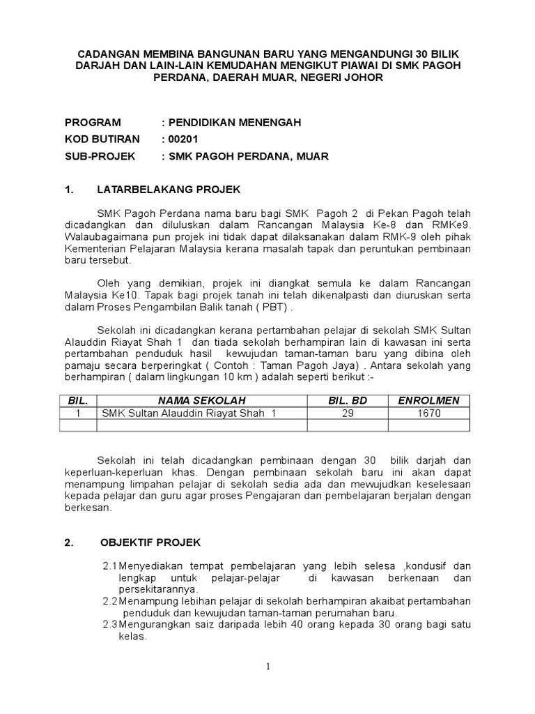 Contoh Ringkasan Projek Projek Sekolah | PDF