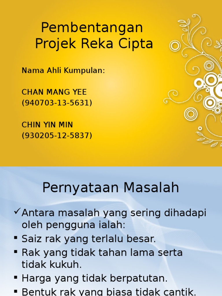 Pembentangan Projek Reka Cipta | PDF