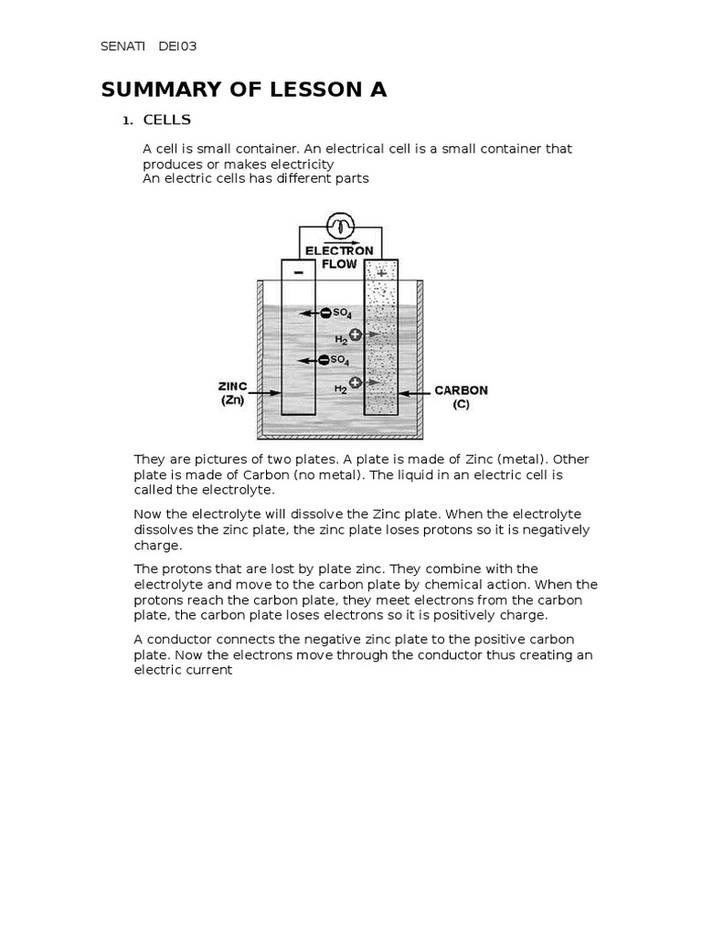 Learn About Electric Cells and How They Produce Electricity | PDF