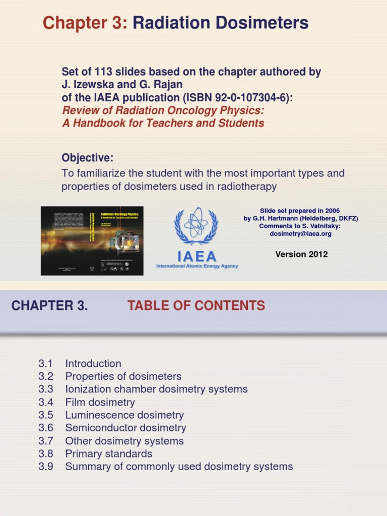 Types and Properties of Dosimeters | PDF | Dosimetry | Mosfet