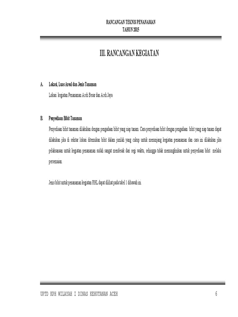 3.rancangan Kegiatan Rantek | PDF