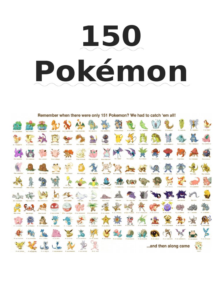 150 Pokémon | PDF