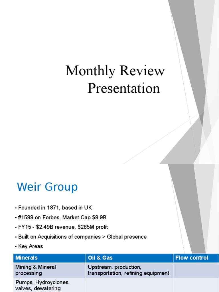 Engineering Training at Weir | PDF