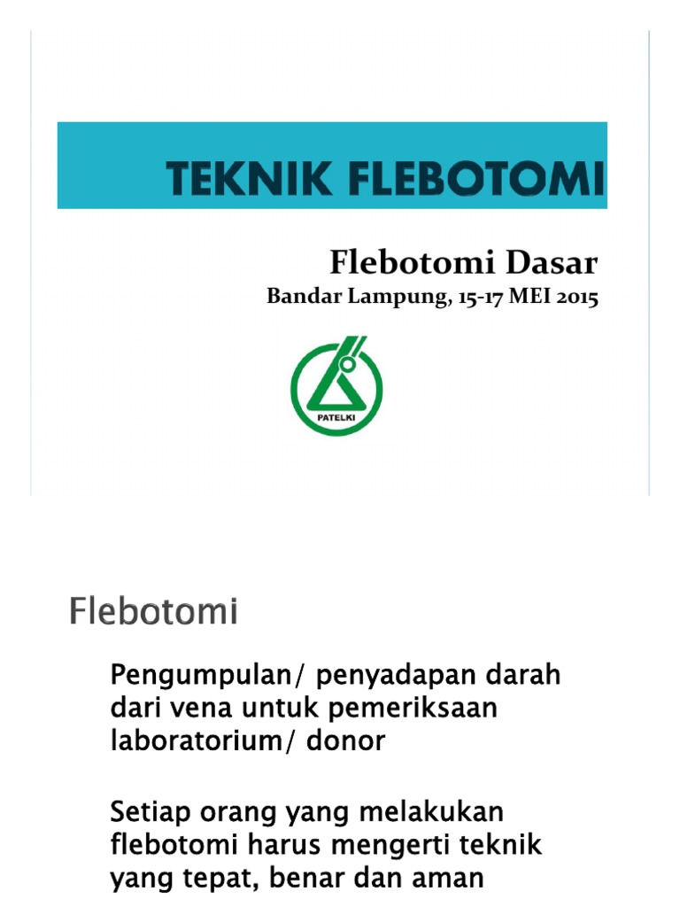 Teknik Flebotomi | PDF